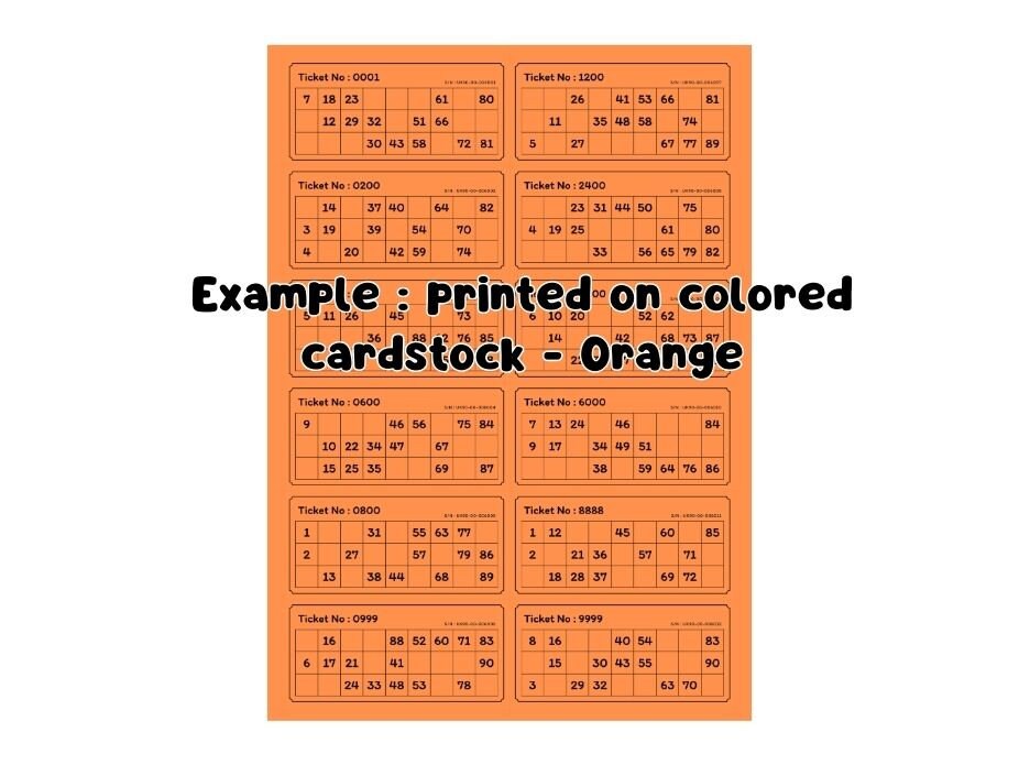 2400 Tambola Tickets, Housie, Indian Bingo Printable, 200-page ...