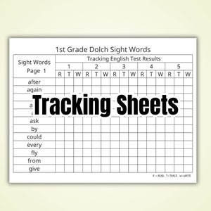 Dolch Sight Words for 1st Grade Bundle: Read, Trace, Write Worksheets ...