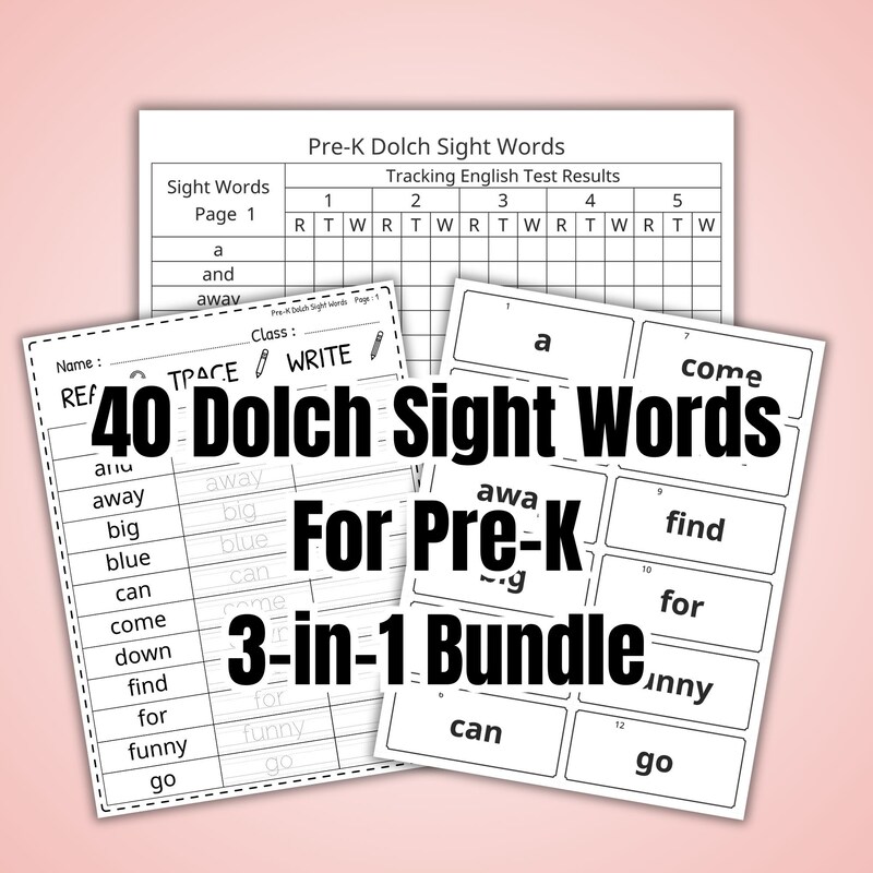 Dolch Sight Words - Etsy