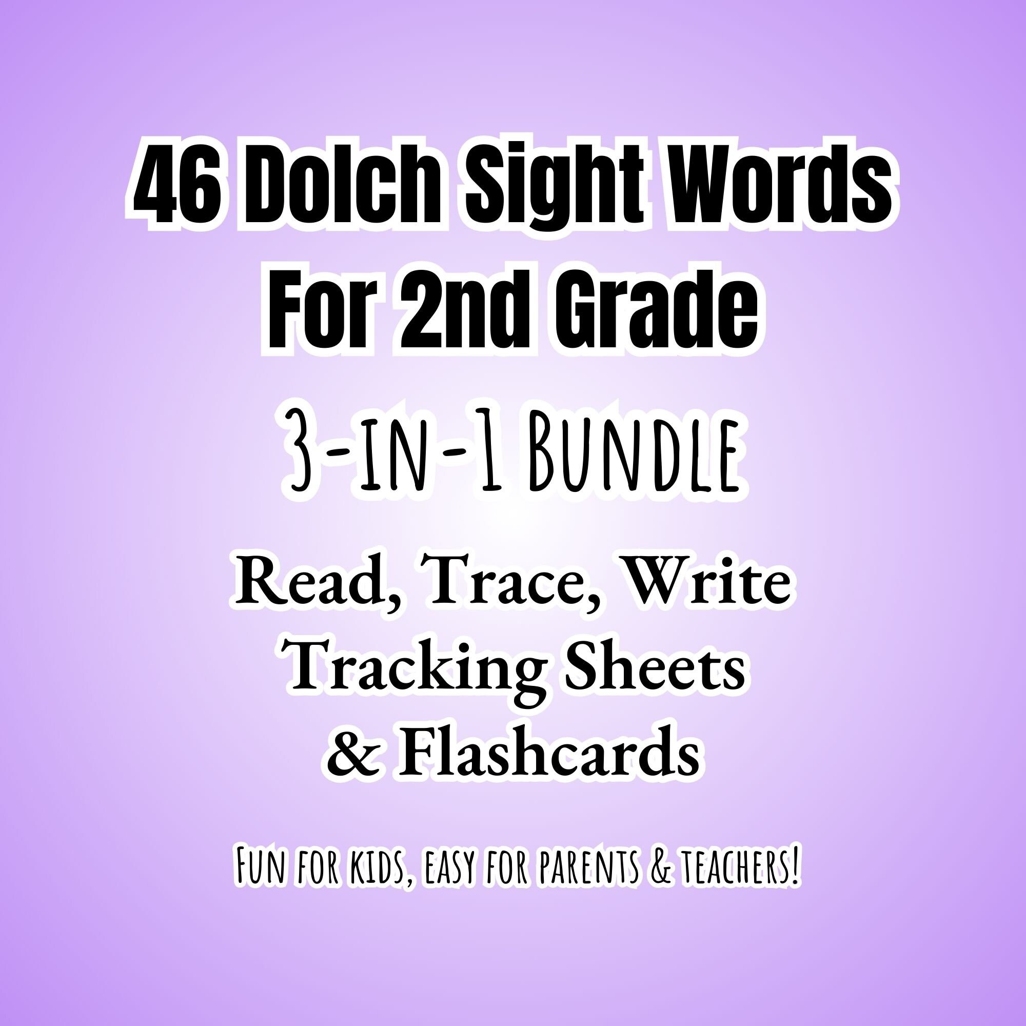 Dolch Sight Words for 2nd Grade Bundle: Read, Trace, Write Worksheets ...