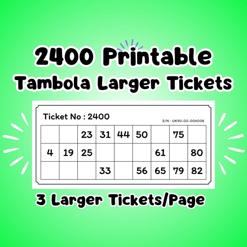 Tambola Tickets Pdf Printable - Etsy