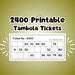 2400 Tambola Tickets, Housie, Indian Bingo Printable, 200-page ...