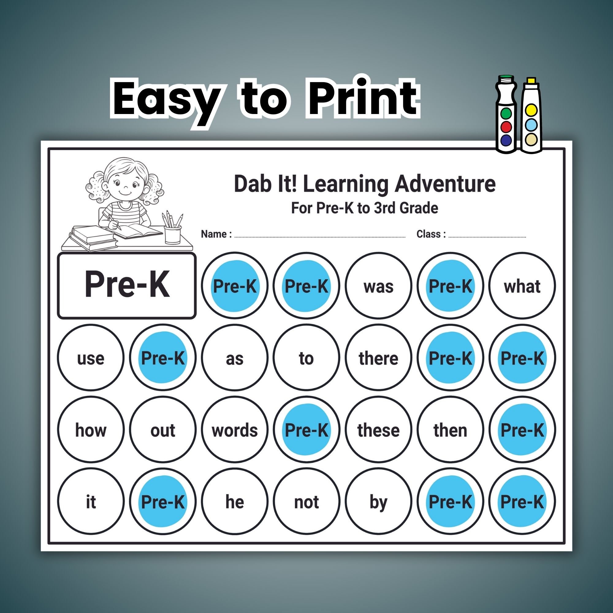 Fry's Second 100 Sight Word Dab It Worksheets: 100 Printable Activities ...