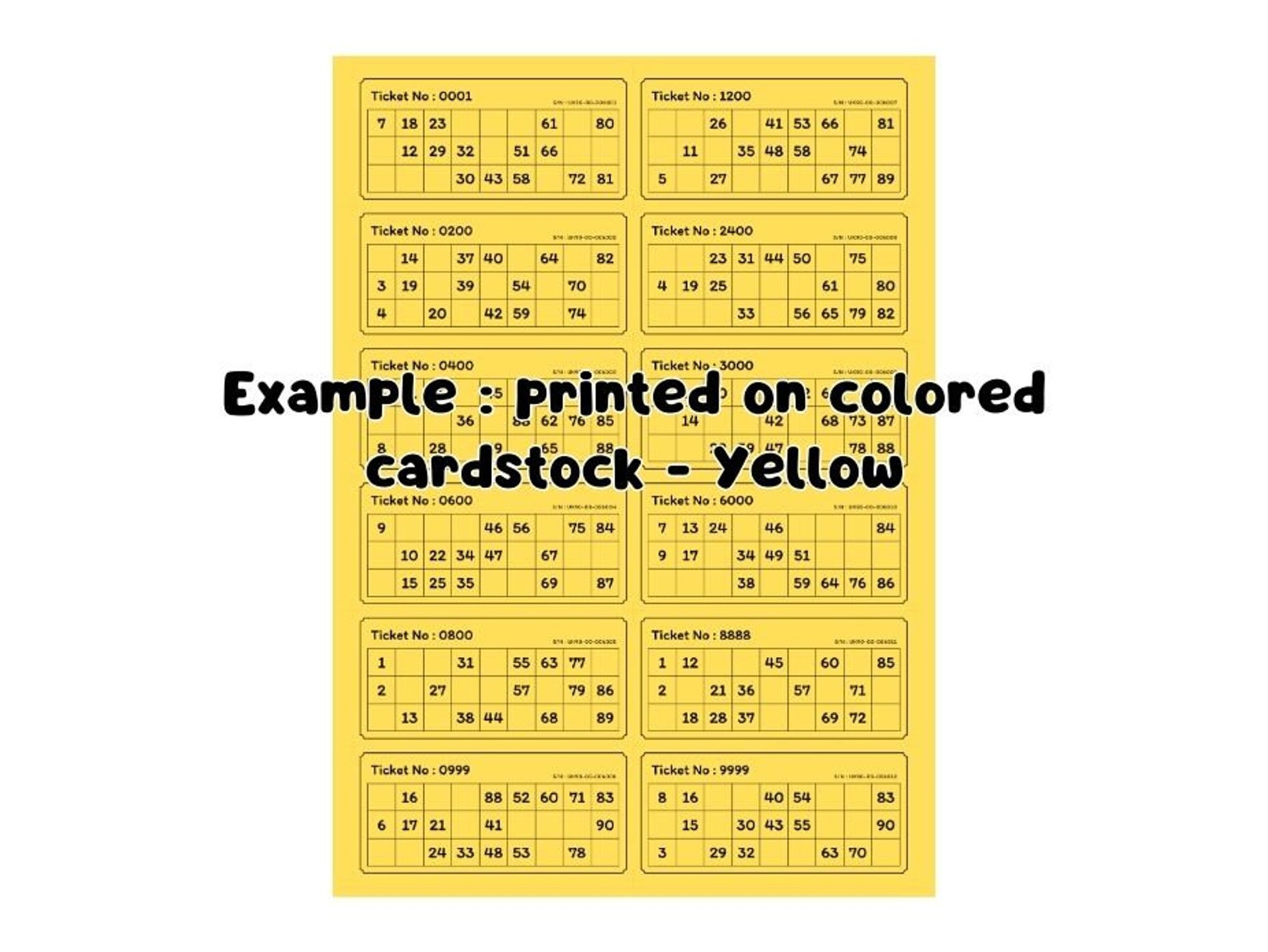 2400 Tambola Tickets, Housie, Indian Bingo Printable, 200-page ...