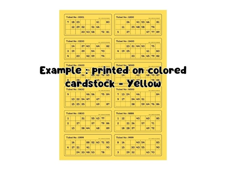 2400 Tambola Tickets, Housie, Indian Bingo Printable, 200-page ...