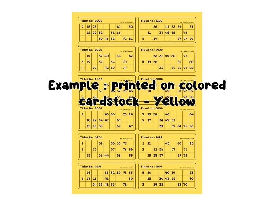 2400 Tambola Tickets, Housie, Indian Bingo Printable, 200-page ...