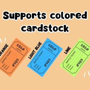 600 Raffle Ticket, Easy to Cut With Pre-cut Lines ,easy to Print ...