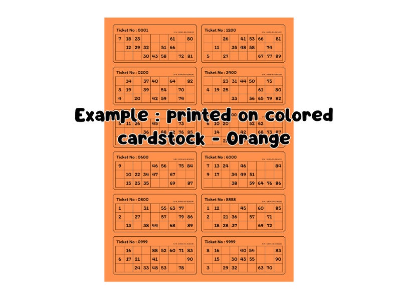 1200 Tambola Tickets, Housie, Indian Bingo Printable, 100-page ...