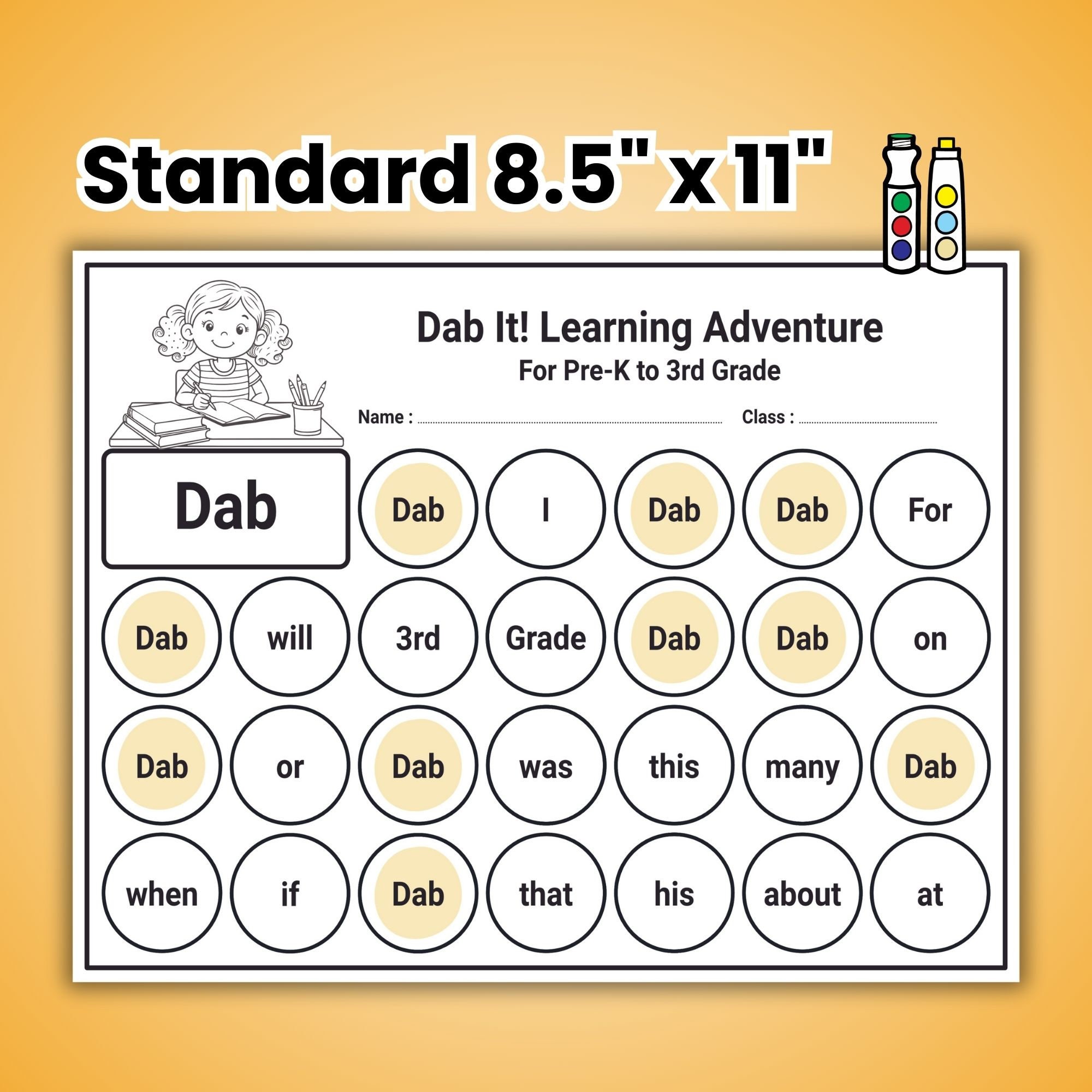 Fry's Tenth 100 Sight Word Dab It Worksheets: 100 Printable Activities ...