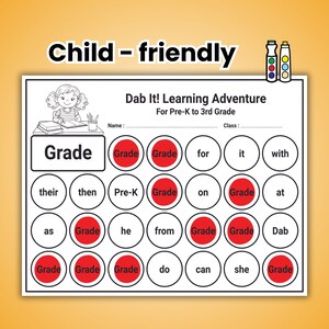 Fry's Tenth 100 Sight Word Dab It Worksheets: 100 Printable Activities ...