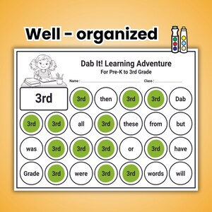 Fry's Tenth 100 Sight Word Dab It Worksheets: 100 Printable Activities ...