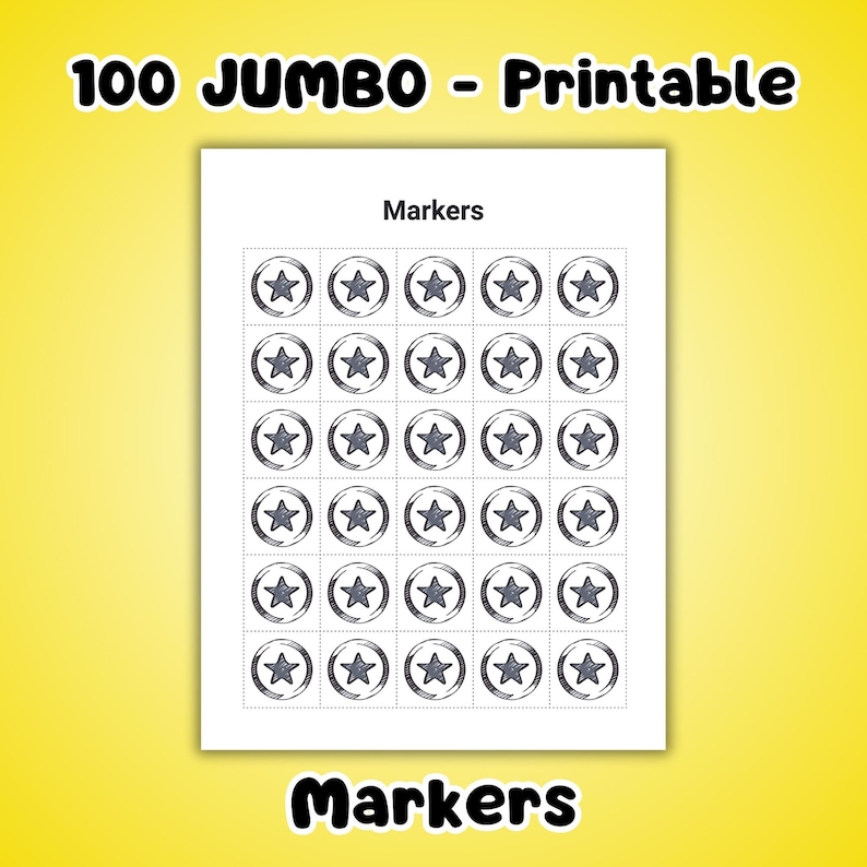100 Unique Jumbo Printable Bingo Cards Instant PDF Download Bingo Game ...