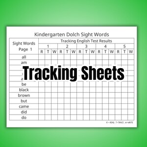 Dolch Sight Words for Kindergarten Bundle: Read, Trace, Write ...