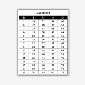 100 Bingo Cards | Printable Set | Black and White Edition | 1, 2, 4, 6 ...