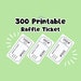 300 Raffle Ticket, Easy to Cut With Pre-cut Lines ,easy to Print ...