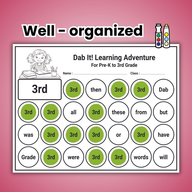 Nouns Dolch Sight Word Dab It Worksheets: 97 Printable Activities for ...