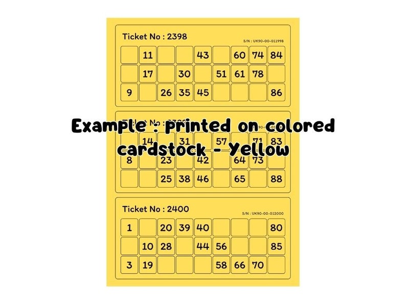 2400 Tambola Tickets, Housie, Indian Bingo Printable, 800-page ...