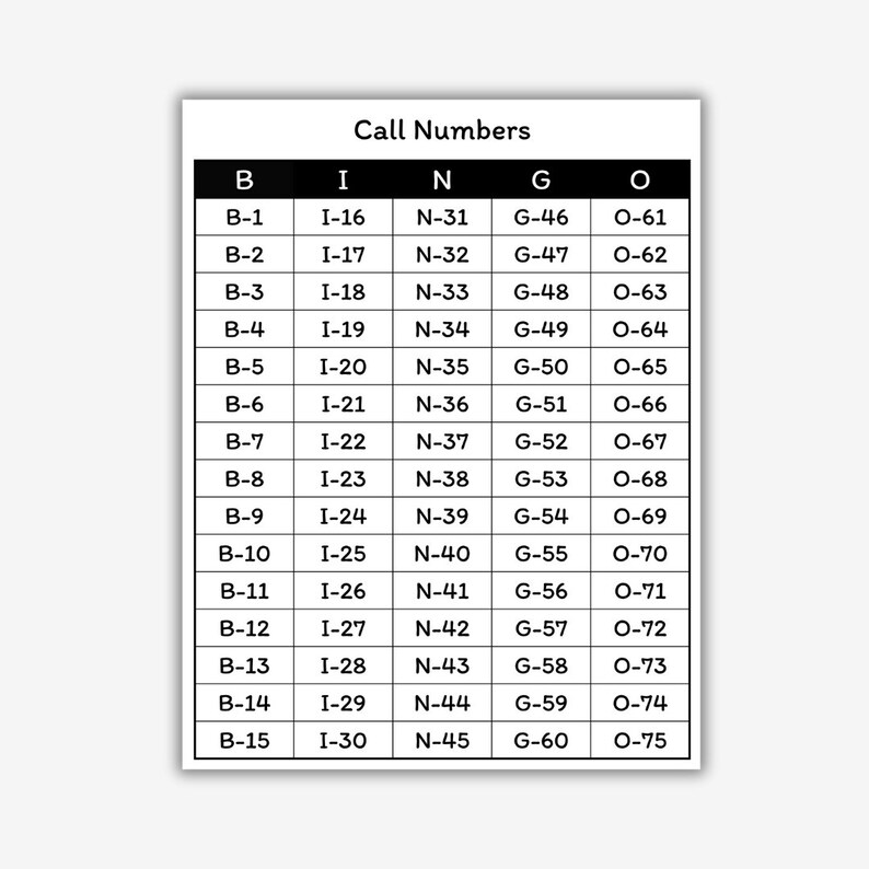 250 Bingo Cards | Printable Set | Black and White Edition | 1, 2, 4, 6 ...