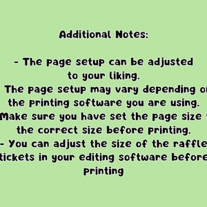 300 Raffle Ticket, Easy to Cut With Pre-cut Lines ,easy to Print ...