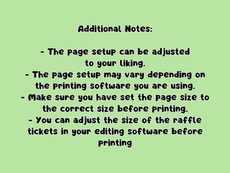 300 Raffle Ticket, Easy to Cut With Pre-cut Lines ,easy to Print ...