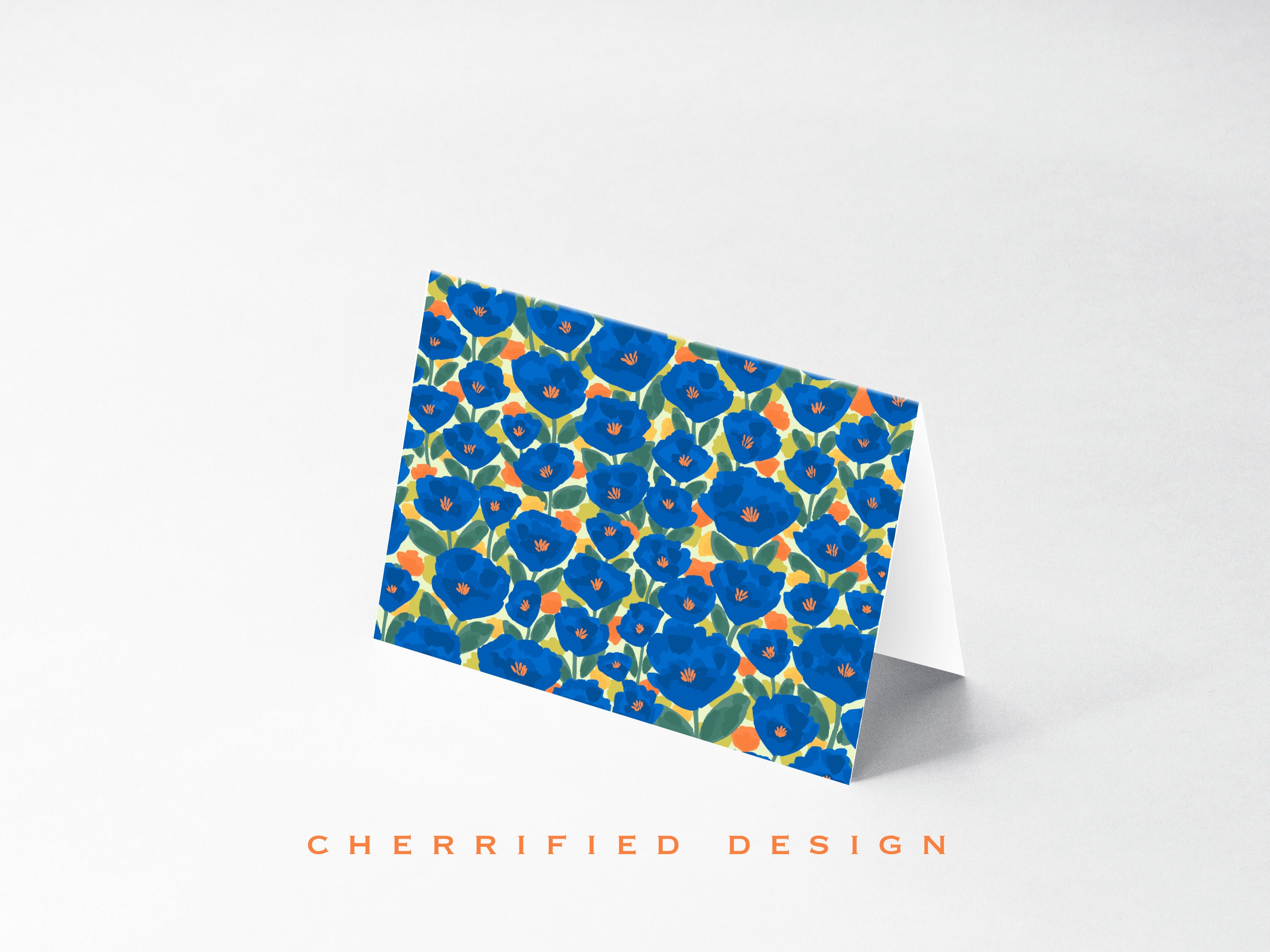 Blue Spring Flowers Digital Seamless Pattern, Spring Floral Print ...