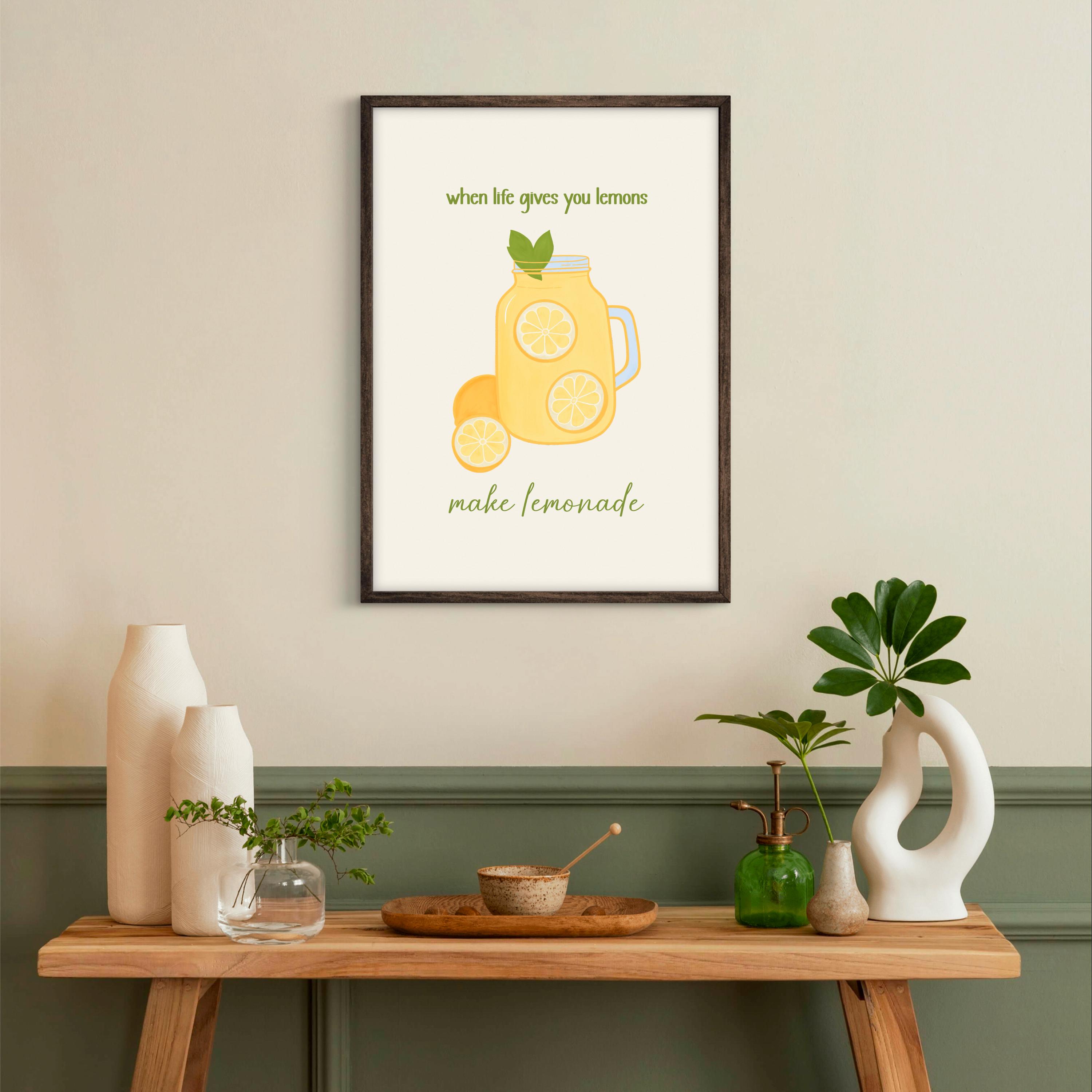When Life Gives You Lemons Make Lemonade, Digital Print, Printable Wall ...