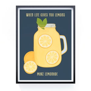 When Life Gives You Lemons Make Lemonade, Printable Wall Art ...