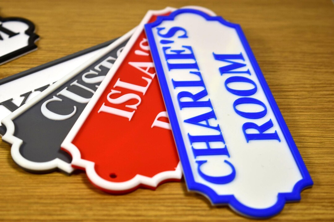 Personalized 3D Printed Door Sign: Custom Name Plaque - Etsy