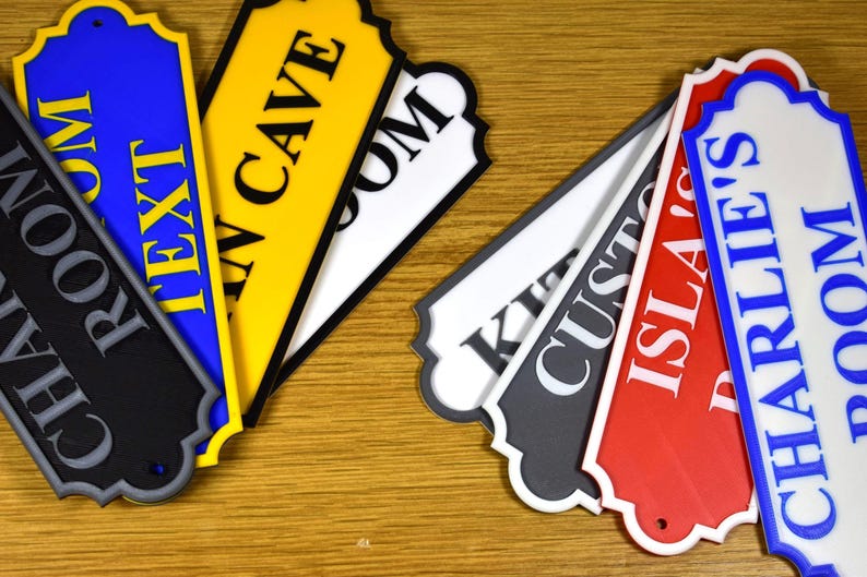 Personalized 3D Printed Door Sign: Custom Name Plaque - Etsy