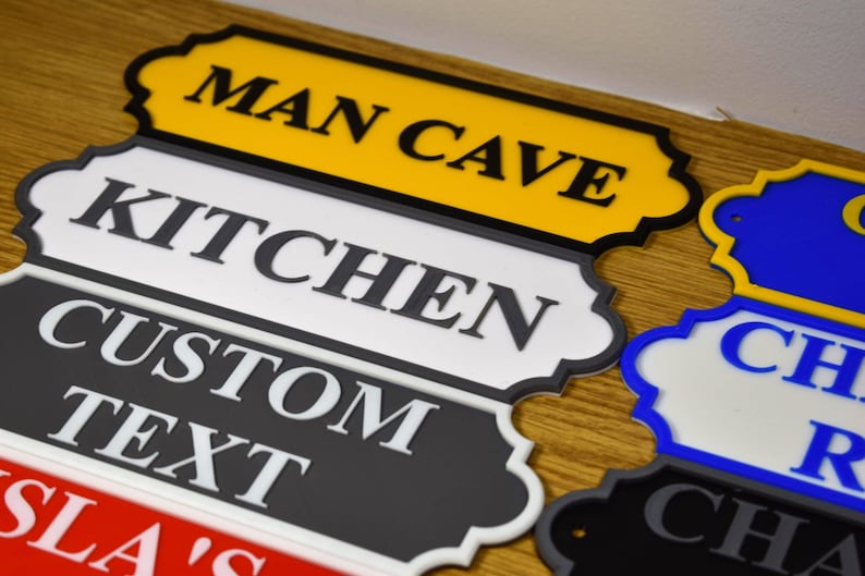Personalized 3D Printed Door Sign: Custom Name Plaque - Etsy