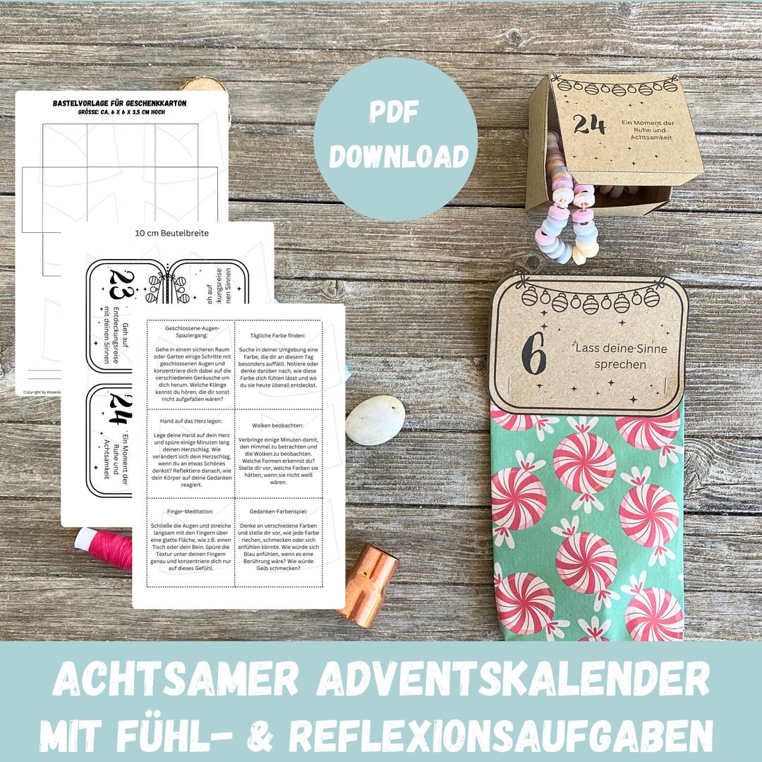 Mindful Advent Calendar to Make Yourself, 24 Doors With Feeling and ...