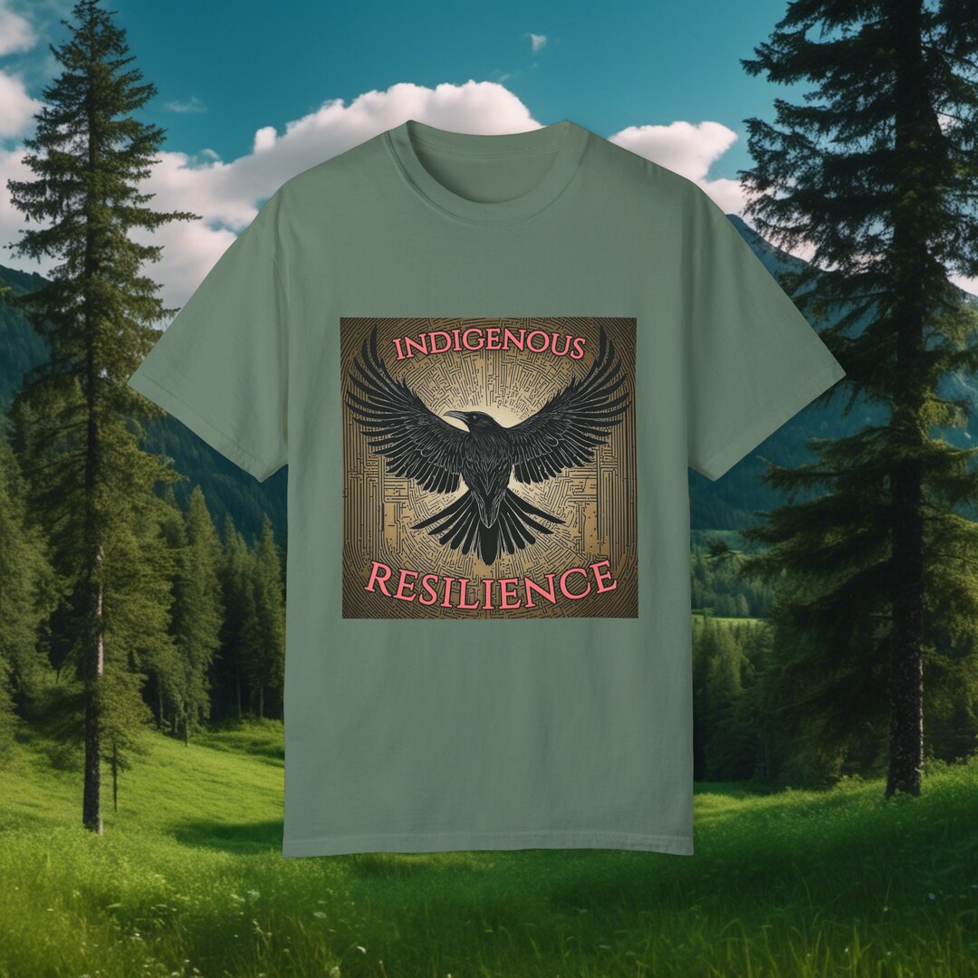 Raven Shirt Indigenous Resilience Unisex Garment-dyed T-shirt - Etsy