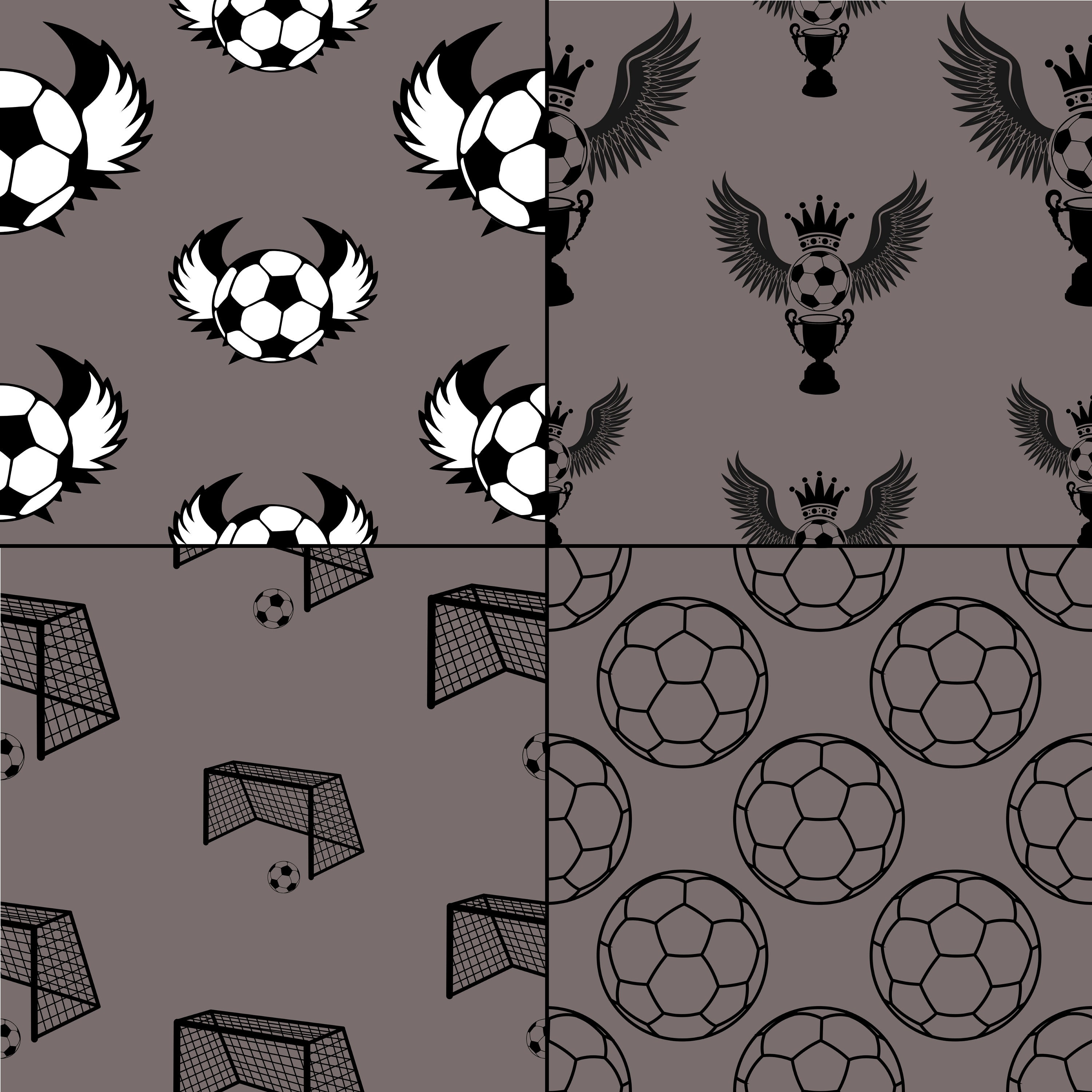 Soccer Theme Seamless Printable Digital Patterns, Soccer Design ...