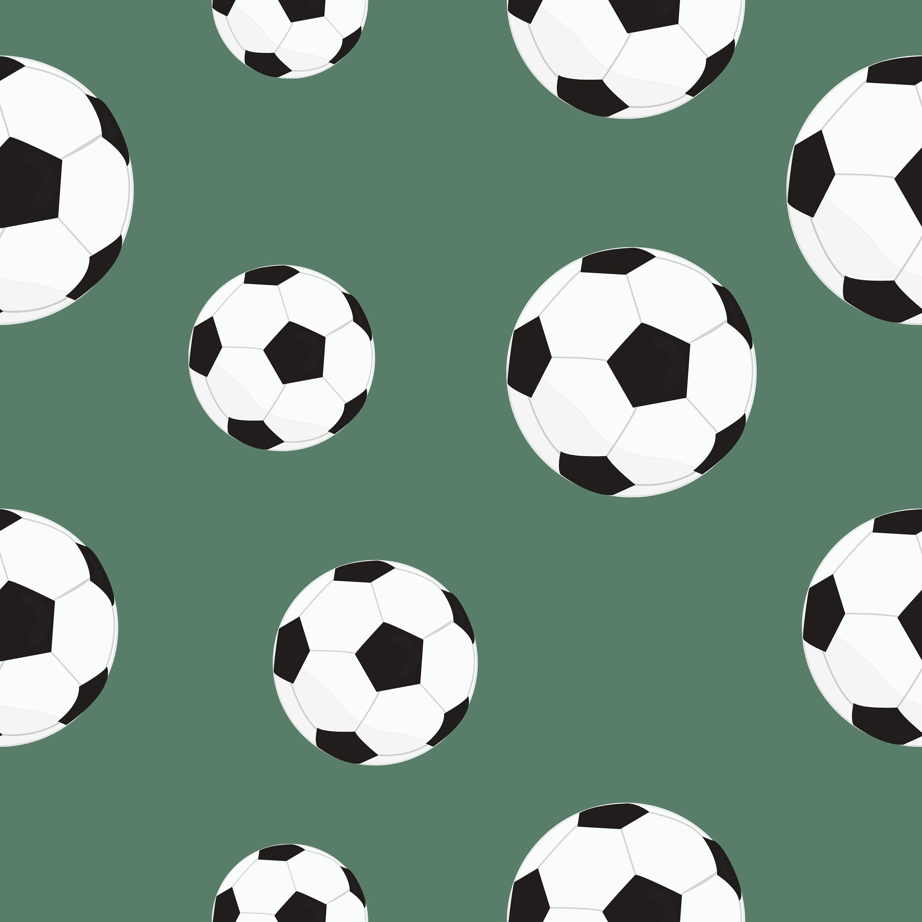 Green Soccer Theme Seamless Printable Digital Patterns, Soccer Design ...