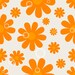 Orange Watercolor Floral Digital Printable Paper, Seamless Digital ...