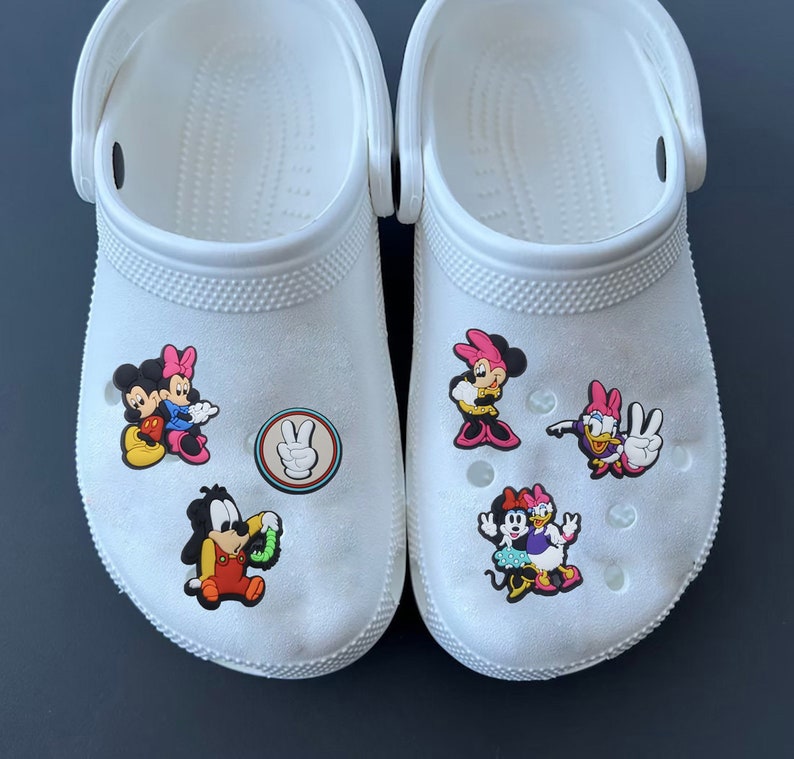 Cartoon Mouse Croc Charms, Cute Character Charm Pin Badge, Duck Dog ...