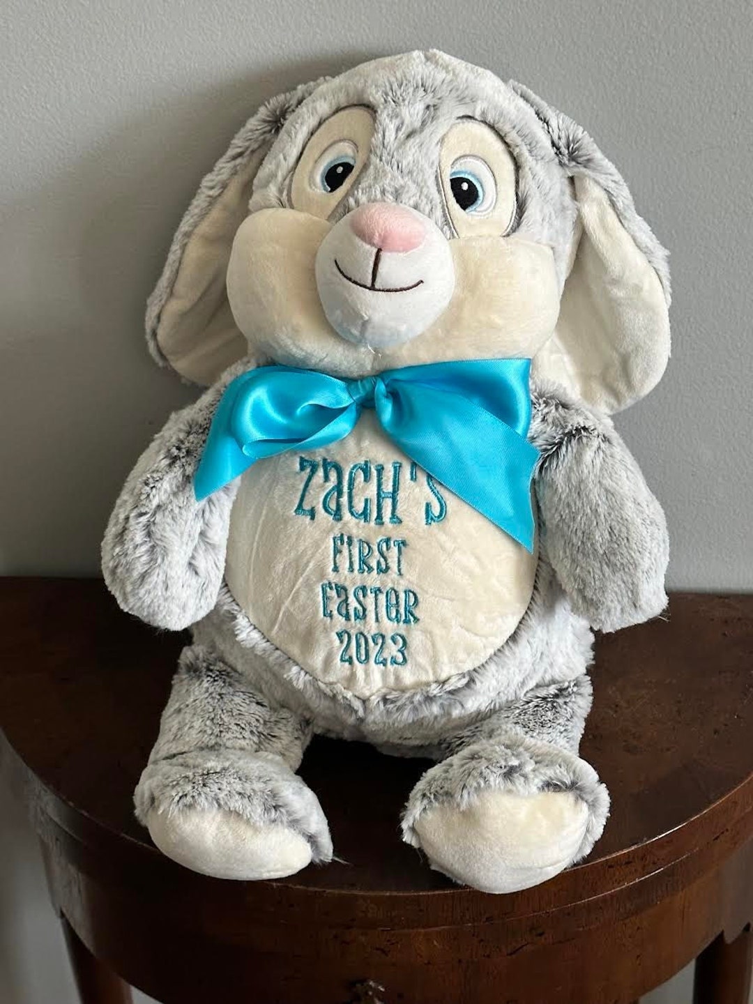 Personalized Bunny, Custom Bunny, Easter Bunny With Name, Embroidered ...