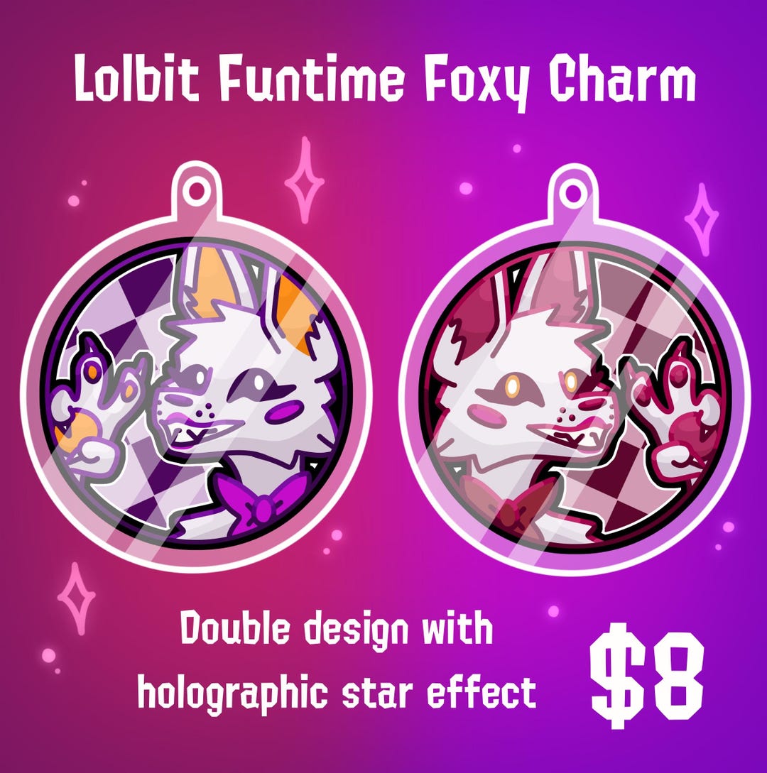 Preorder Lolbit Funtime Foxy Charm - Etsy