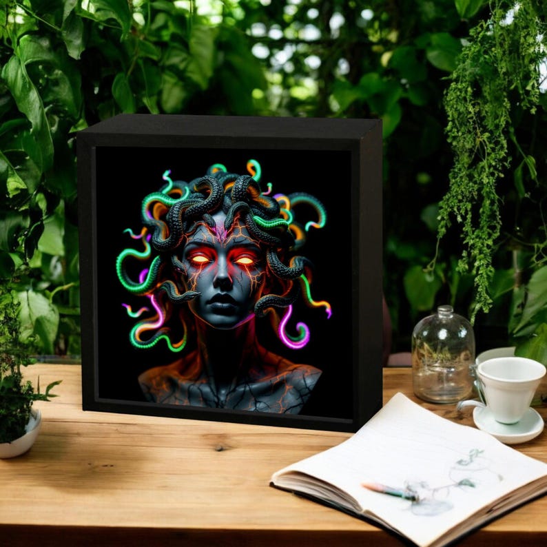 Medusa Night Light – Mythological LED Lamp, Elegant Greek Myth Decor ...