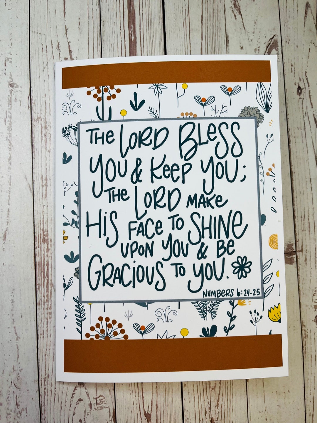 Christian Thank You Card, Bible Verse, the Lord Bless You and Keep You ...