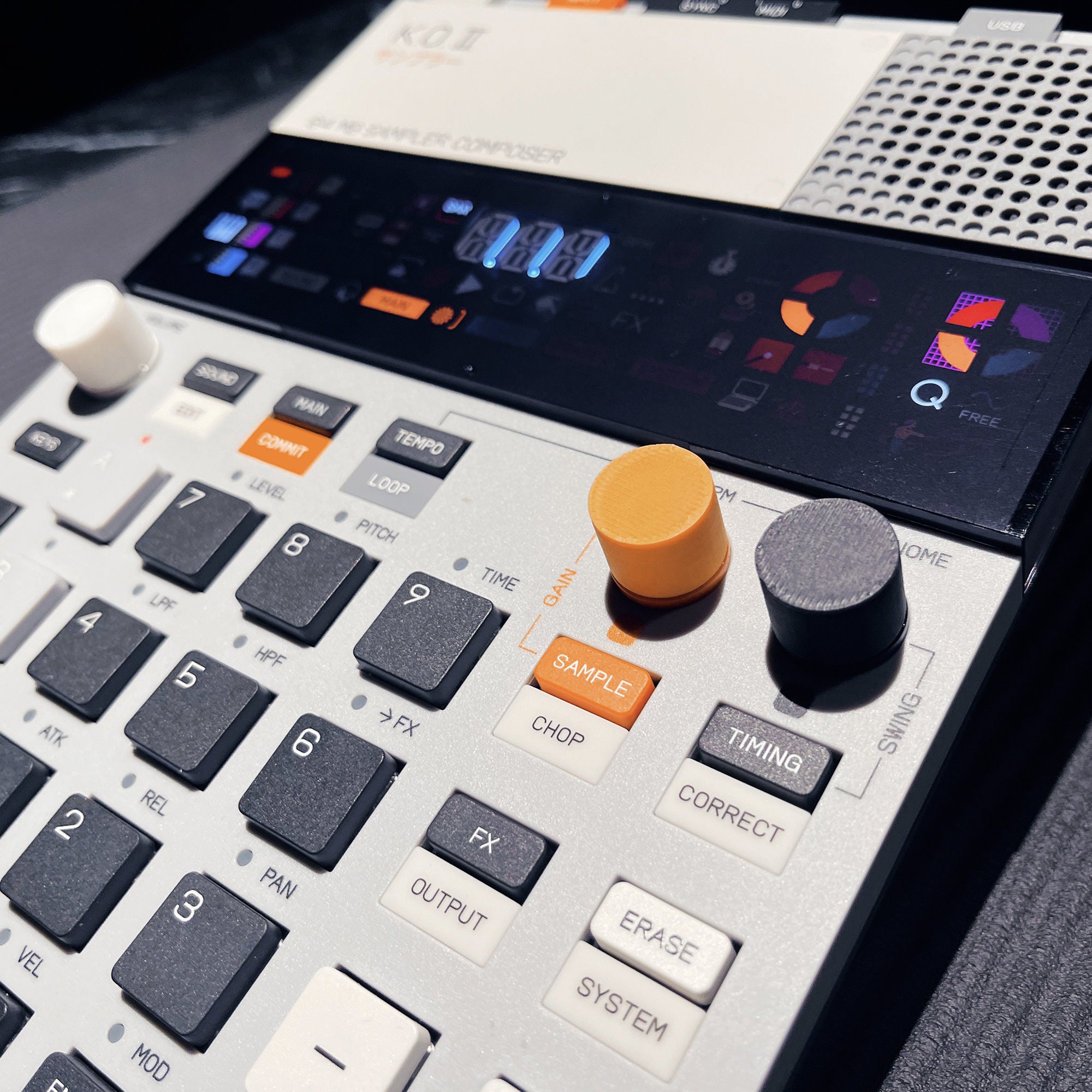 Teenage Engineering EP-133 K.O. II Synth Custom Knomples Pack: Set of 3D Printed Knobs & Fader ...