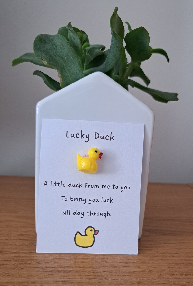 Lucky Duck. Motivational Keepsake Card. Inspirational Quote - Etsy UK