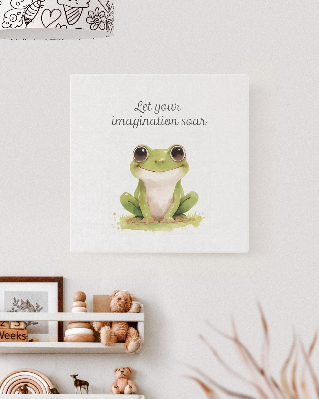 Frog Décor With Custom Inspiring Positive Quotes, Bohemian Style Frog ...