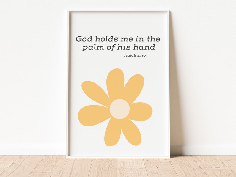 Watercolor Daisy With Bible Verses, Feel Good Scripture for Comfort ...