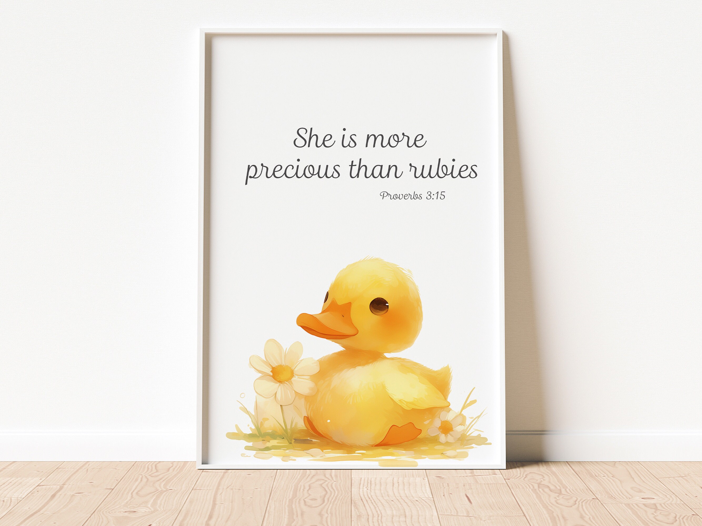 Duck Farm Animal With Bible Verses for Inspiration Wall Hanging Décor ...