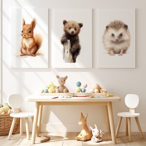Woodland Animals Nursery Décor, Forrest Animals, Custom Gift for New ...