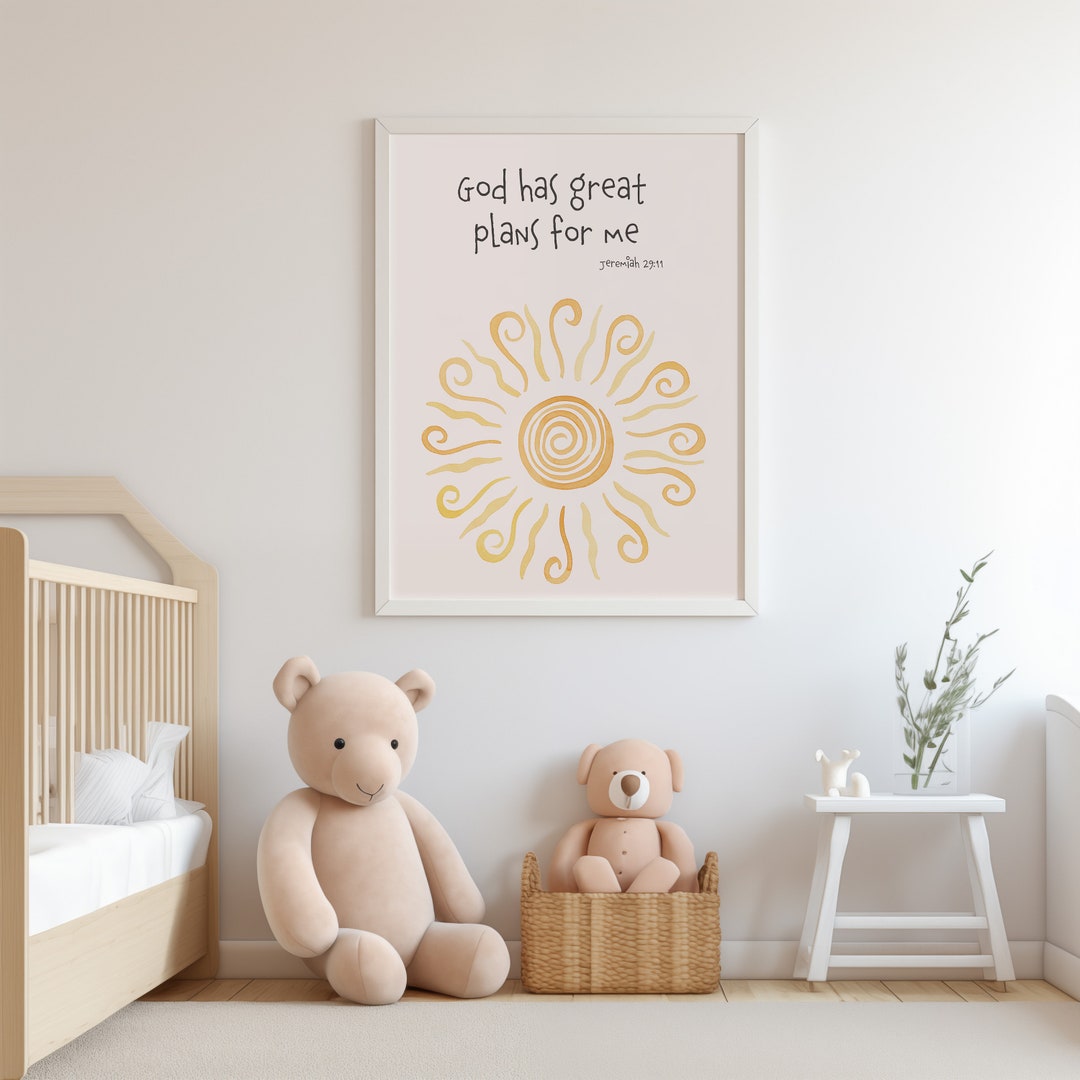 Watercolor Sun Poster Playroom Decor Watercolor Nursery Prints Nursery ...