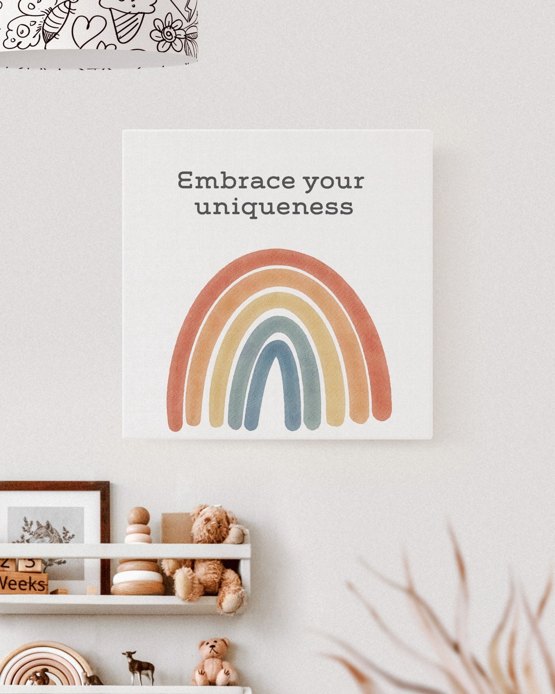 Retro Pastel Rainbow Decoration With Personalized Positive Affirmation ...
