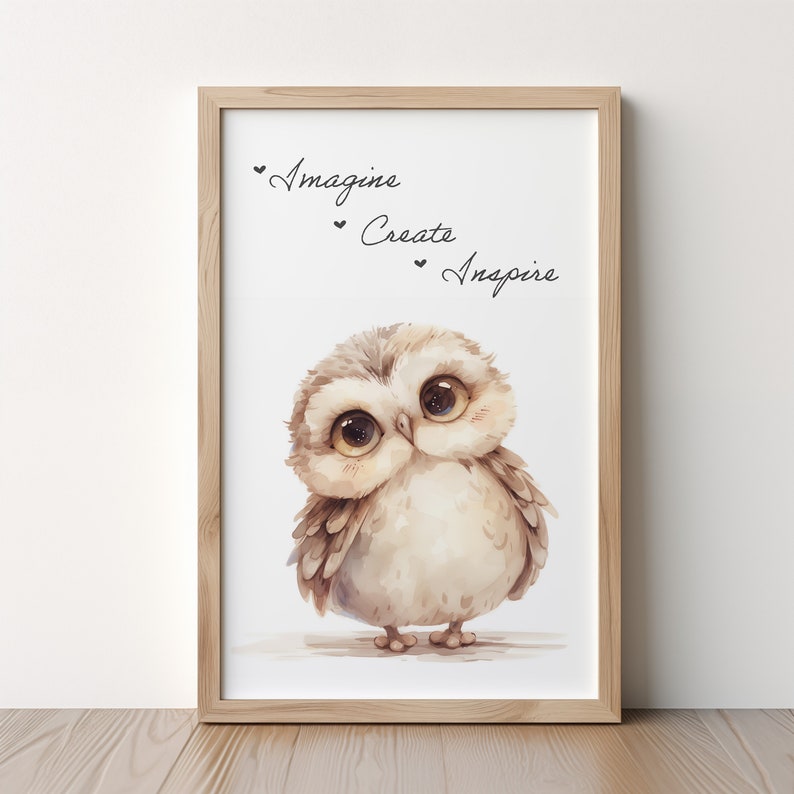 Owl Woodland Animal Nursery Bohemian Style Décor, Life Quotes Feel Good ...