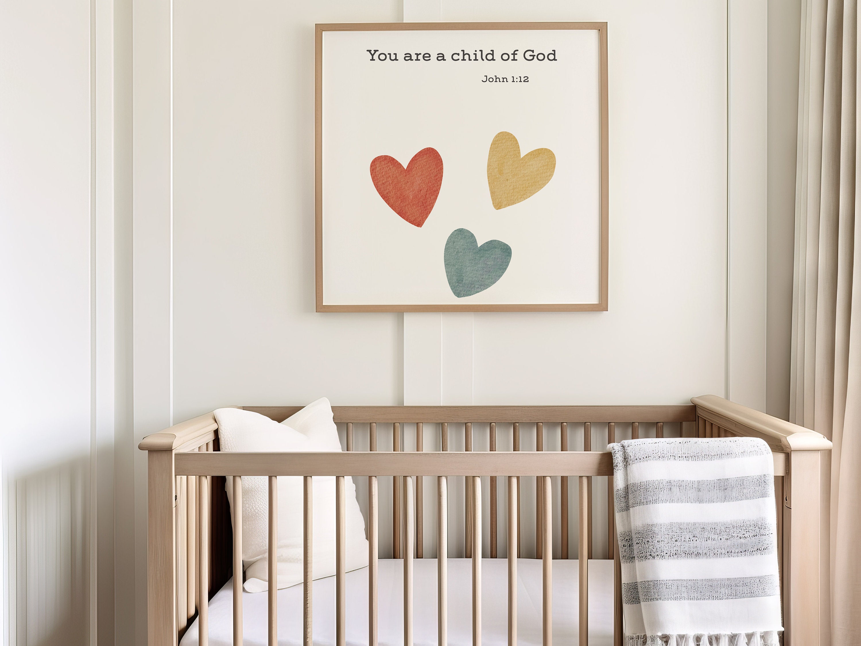 Watercolor Hearts With Bible Verses for Encouragement, Life Quotes Wall ...